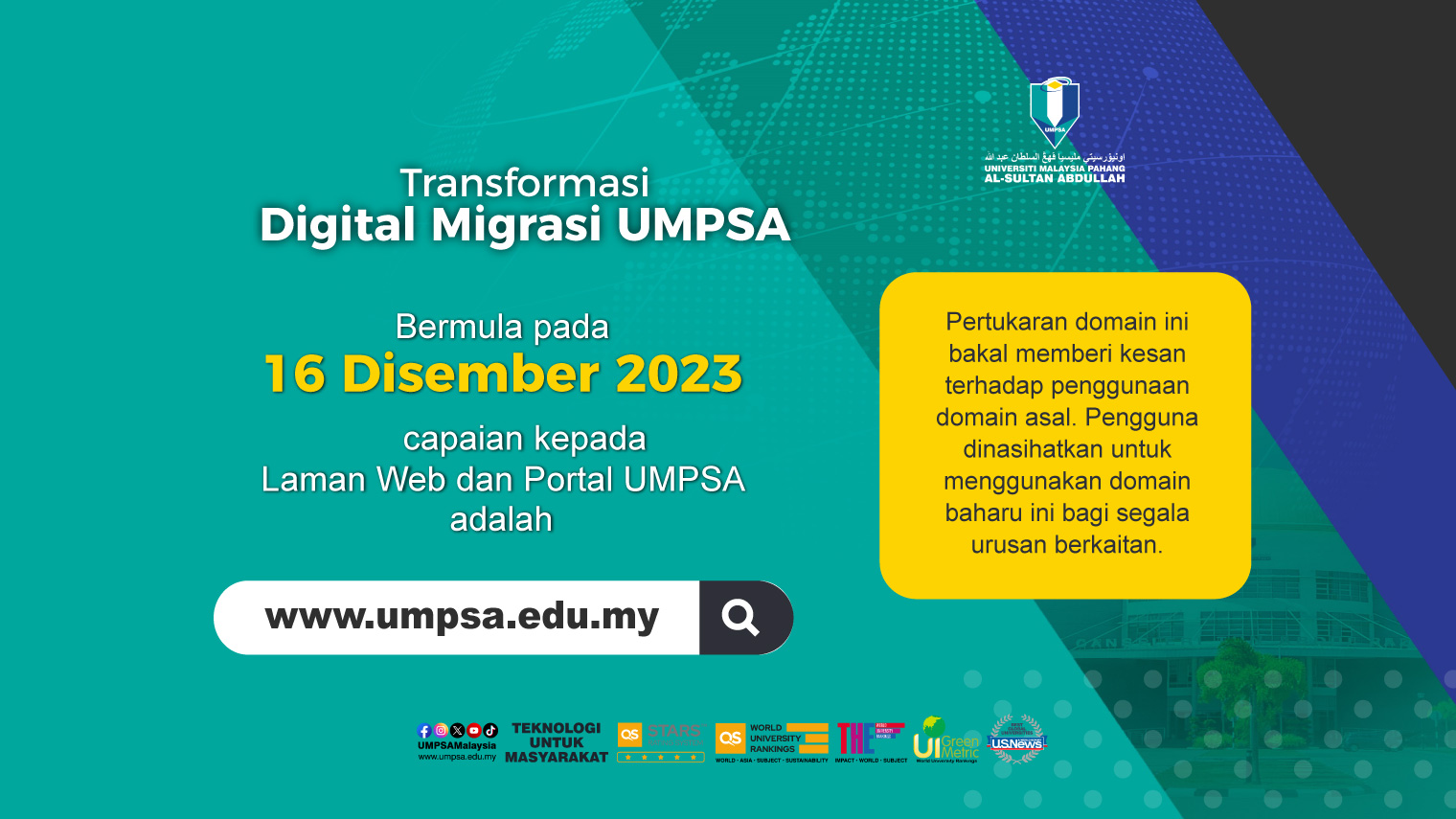 UMPSA Frontpage | Official Portal - UMPSA Universiti Malaysia Pahang Al ...